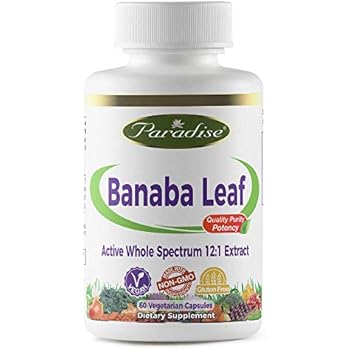 Amazon.com: Paradise Herbs Banaba Leaf Vegetarian Capsules, 60 Count ...