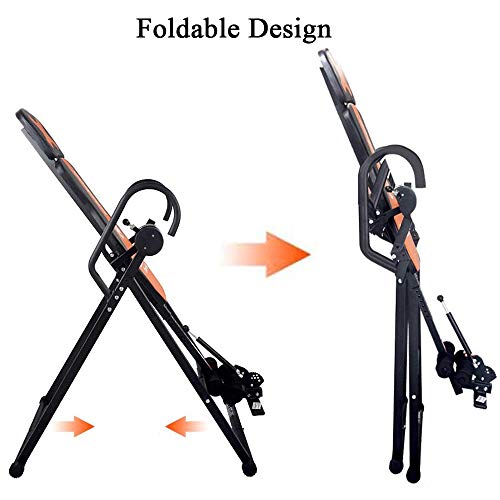 pooboo Inversion Table for Back Pain, Foldable Inversion Machine ...