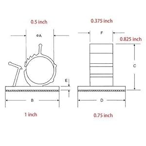 Amazon.com: Cable Management Clips (1'' 0.75'') Adjustable Adhesive ...