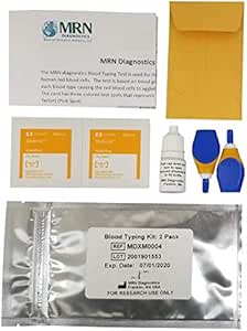 Amazon.com: Blood Type Kit: 2 Pack Complete Blood Typing Kit: Health ...