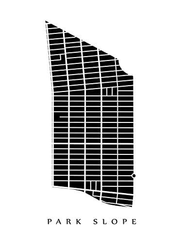 Amazon.com: Park Slope Neighborhood Map - Brooklyn, New York City ...