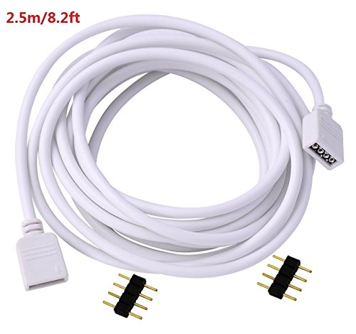 Buy Crazy-Elec 2.5m/8.2ft RGB Extension Cable LED Strip Connector RGB ...
