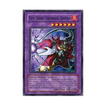 Amazon.com: Yu-Gi-Oh! - Evil Hero Infernal Sniper (DP06-EN012 ...