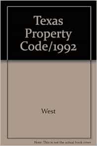 Texas Property Code/1992: West: 9780314000477: Amazon.com: Books