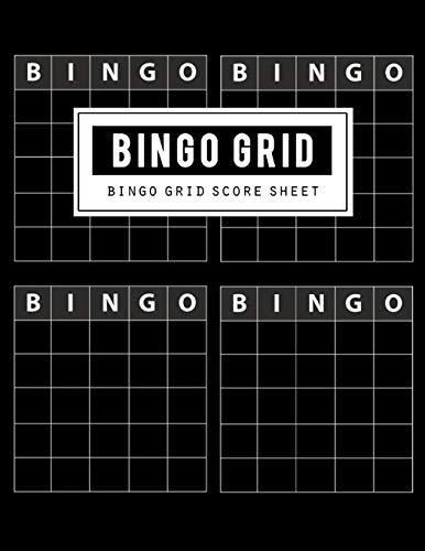Bingo Grid Score Sheet: Bingo Game Record Keeper Book, Bingo Grid ...