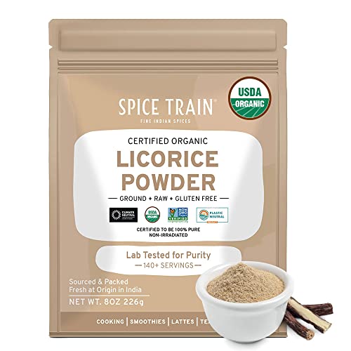 SPICE TRAIN, Organic Licorice Root Powder (226g/8oz) USDA Organic, Non ...