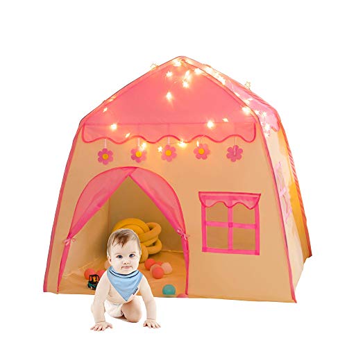 Rettebovon Princess Tent for Girls Girls Play Tent with Star Lights ...
