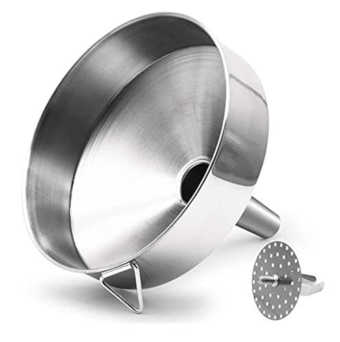 5.5-Inch Stainless Steel Large Funnel with Detachable Strainer/Filter ...