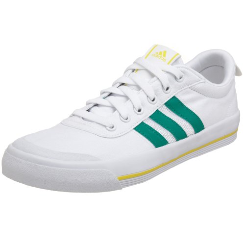 adidas Men's Brasic Str II Tennis Shoe,White/Green/Yellow,12 M | Amazon ...