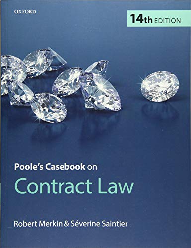 Poole's Casebook on Contract Law: Merkin, Robert, Saintier, Severine ...
