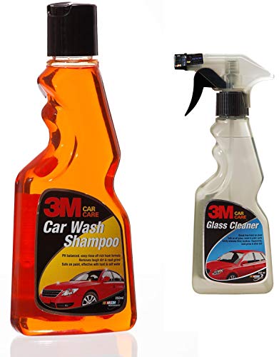 3M Car Shampoo (250ml) &3M Glass Cleaner (250ml) Combo Pack - Car And ...