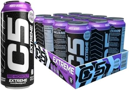 سعر C5 Energy Drink - Pre Workout - Mixed Berry - Pack of 12 (Extreme ...