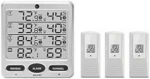 Amazon.com: Ambient Weather WS-10 Wireless Indoor/Outdoor 8-Channel ...