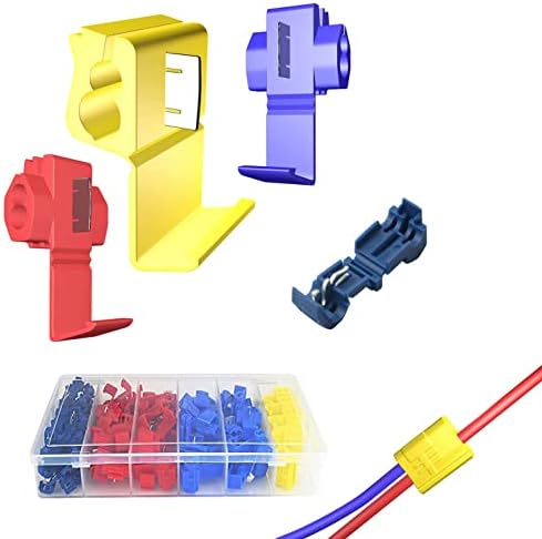 [65 Pack] 65 Pcs Quick Splice Snap Wire Connector Set,Scotch Lock Splice Connector Double Run ...