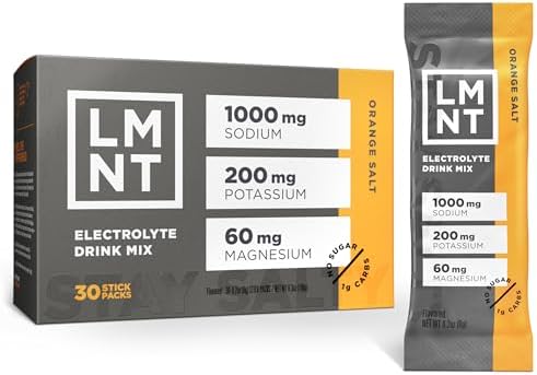 Drink LMNT Zero-Sugar Electrolytes - Orange Salt - Hydration Powder ...