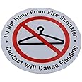 Amazon.com : Do Not Hang from Fire Sprinkler Sign, Vinyl Sticker, 3 ...