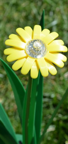 Yellow Daisy Flower Solar Light, White LEDï¼Œfor Spring Garden Decor ...