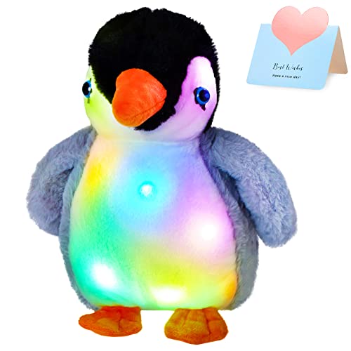 BSTAOFY Light up Penguin Stuffed Animal Glow Perky Adorable LED Floppy ...