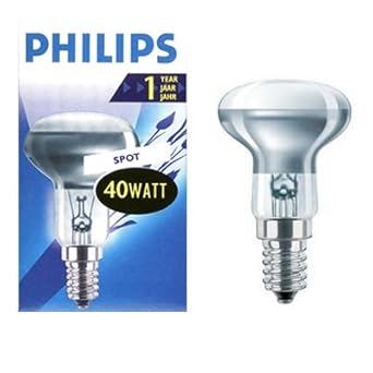 Pack of 5 - Philips SES E14 40W R50 Reflector Spot Light Bulbs: Amazon ...