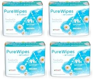 PureBorn Organic/Natural Cotton Pure Baby Wet Wipes with Chamomile ...