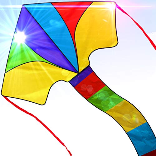 Easy To Fly Large Nylon Delta Kite For Kids And Adults Great For Beach Easy To Fly Large Nylon Delta Kite For Kids And Adults Great For Beach