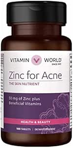 Amazon.com: Zinc For Acne The Skin Nutrient 50mg of Zinc plus ...