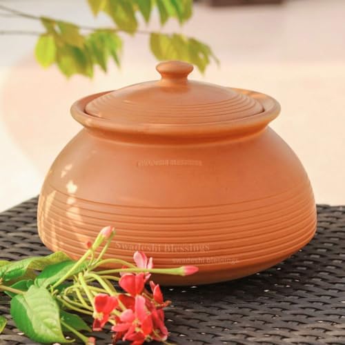 Swadeshi Blessings HandMade Exclusive Range Unglazed Mud/Earthen Handi ...