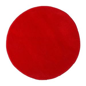 IKEA Red round/circular NON-SLIP BATHROOM MAT / RUG SAXAN 57cm diameter ...