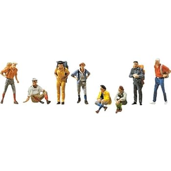 Amazon.com: Faller 151055 Hikers 8/HO Scale Figure Set: Toys & Games