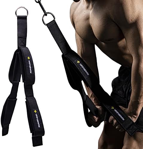 M MANUEKLEAR Tricep Rope Cable Attachment Handles, Greater Range of ...