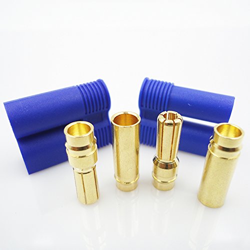 10 Pairs EC5 Bullet Banana Plug Connector Female Male 5mm Bullet Gold Connector for RC ESC LIPO ...