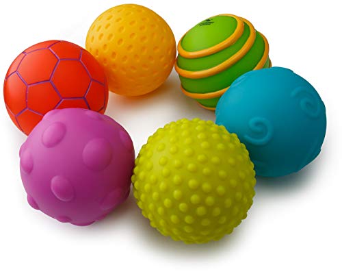 Playkidz: Super Durable 6 Pack Sensory Balls, Soft & Textured Balls for ...