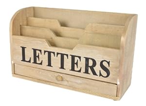 Natural Wooden Letters Tidy By Gisela Graham: Amazon.co.uk: Kitchen & Home