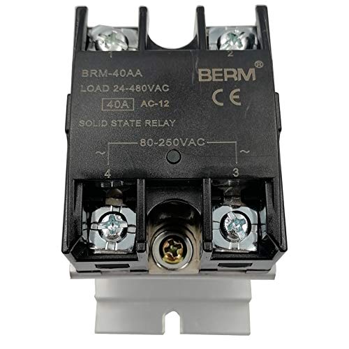 Solid State Relay SSR-40AA 40A AC to AC Input 80-250V AC and Output 24 ...