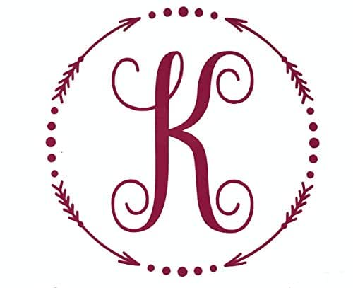 Amazon.com: Custom Initial Monogram Vinyl Decal Bumper Sticker, for ...