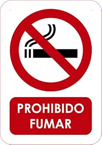 Señaetical PVC Prohibido Fumar Tamaño A4 (29,7x21cm) Señaletica en ...
