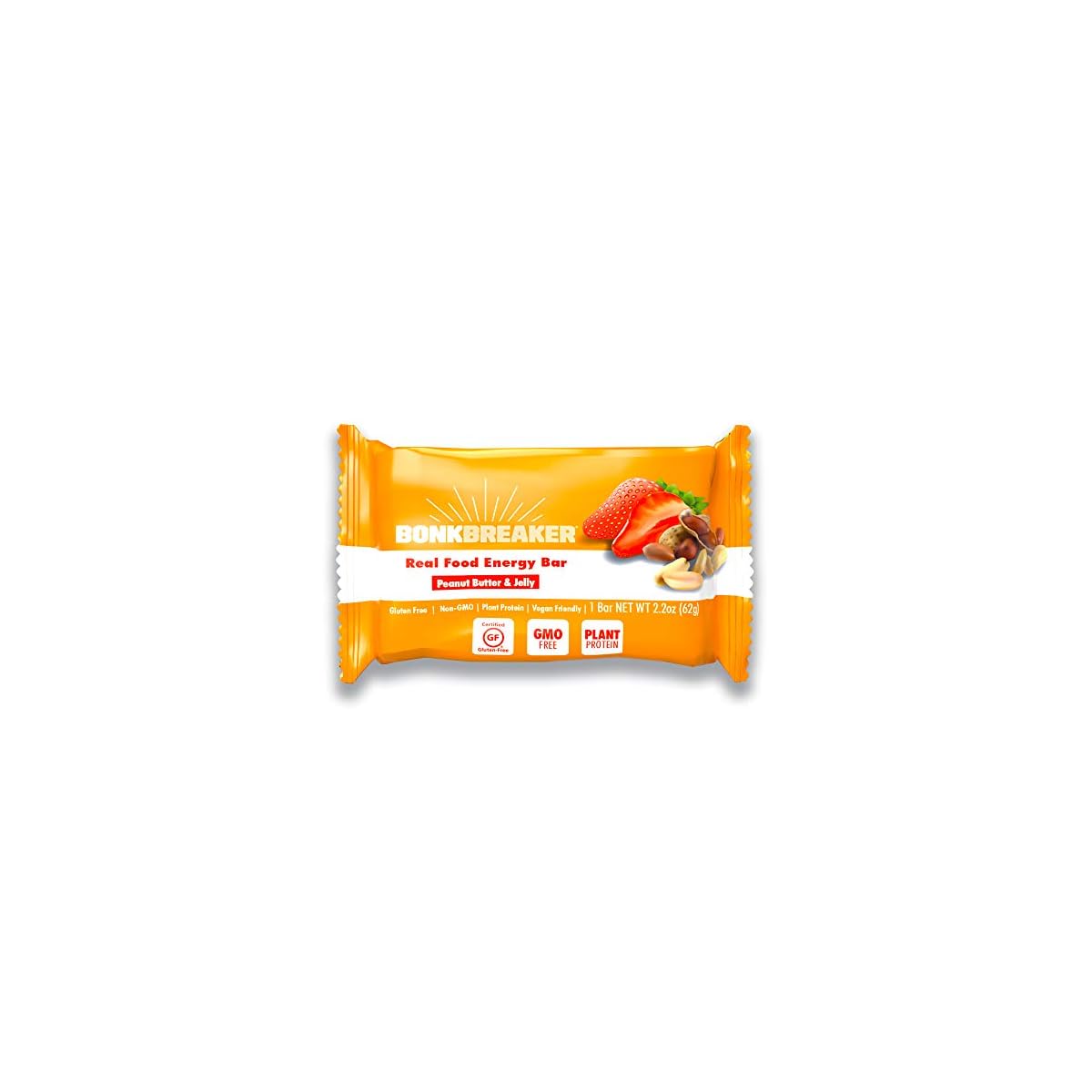 Bonk Breaker Real Food Energy Bar Gluten-Free, 8g Protein, Peanut ...