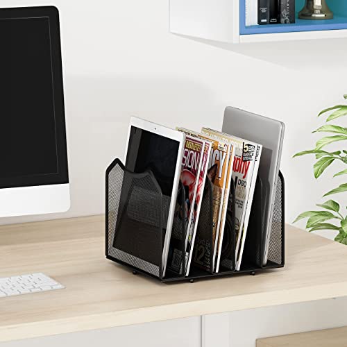 Simple Trending Mesh Desktop File Sorter Organizer, 5-Section Bookshelf ...