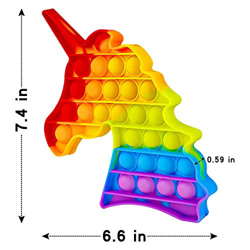 IGINOA 2 Packs Pop Poop Fidget Toy, Unicorn Sensory Anxiety Stress ...