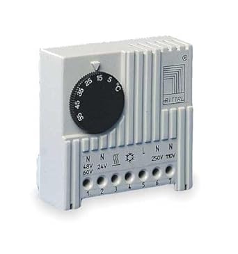 Rittal 3110000 Light Grey Thermostat for Fans and Heaters, 2-3/4" Width ...