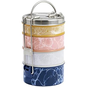 Amazon.com: Zebra brand, Stainless steel food carrier 14cm x 2 tier ...