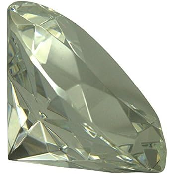 Amazon.com: 1 X GREEN GLASS DIAMOND SHAPED PAPERWEIGHT 3.15 INCHES (80 ...