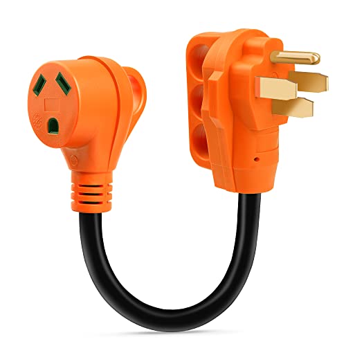 MICTUNING 18 Inch 50A Male to 30A Female Heavy Duty Dogbone Electrical ...