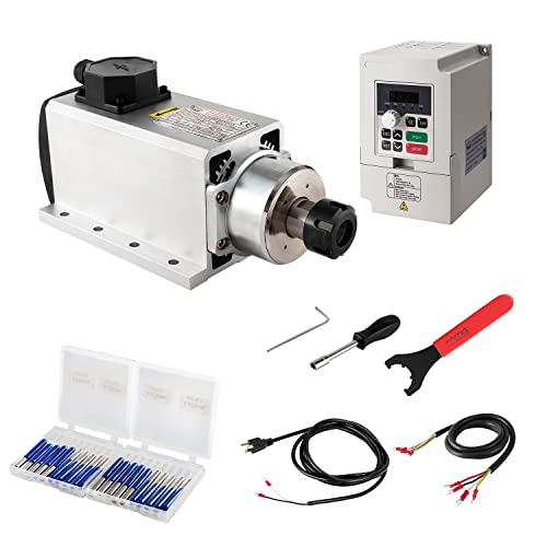 CNC Spindle Motor kits, 220V 4KW 4000W Air Cooled Spindle Motor Square ...