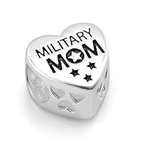 Buy ARMY MOM Charm Bead with Us Flag 925 Sterling Silver Fits Pandora ...
