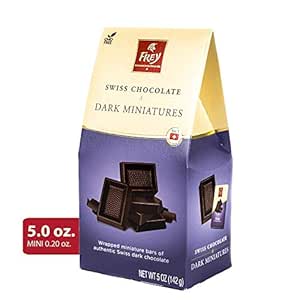 Amazon.com : Frey Dark Chocolate Miniatures, Individually Wrapped ...