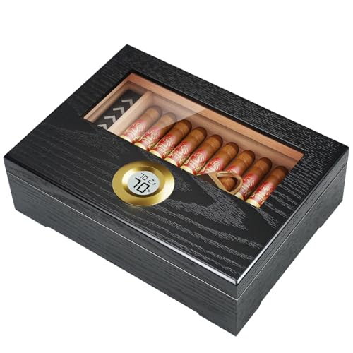 Cigar Humidor Box, Cigar Case Desktop Box Cedar Wood Cigar Box Gift for ...