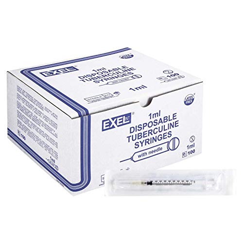 Exel 1mL Luer Slip Tuberculin Syringe, 26G X 1", 100/Box, 26043 in Oman | Whizz Syringe Needles