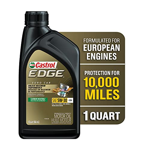 Castrol Edge Euro 5W-30 A3/B4 Advanced Full Synthetic Motor Oil, 1 ...
