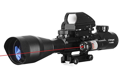 OPTISCOPE 4-12x50EG Tactical Rifle Scope and Red Dot
